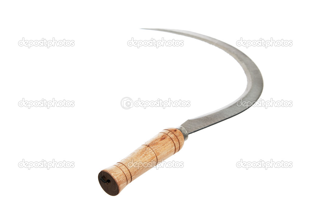 Sickle, it is isolated on white Stock Photo by ©breeze 12429419