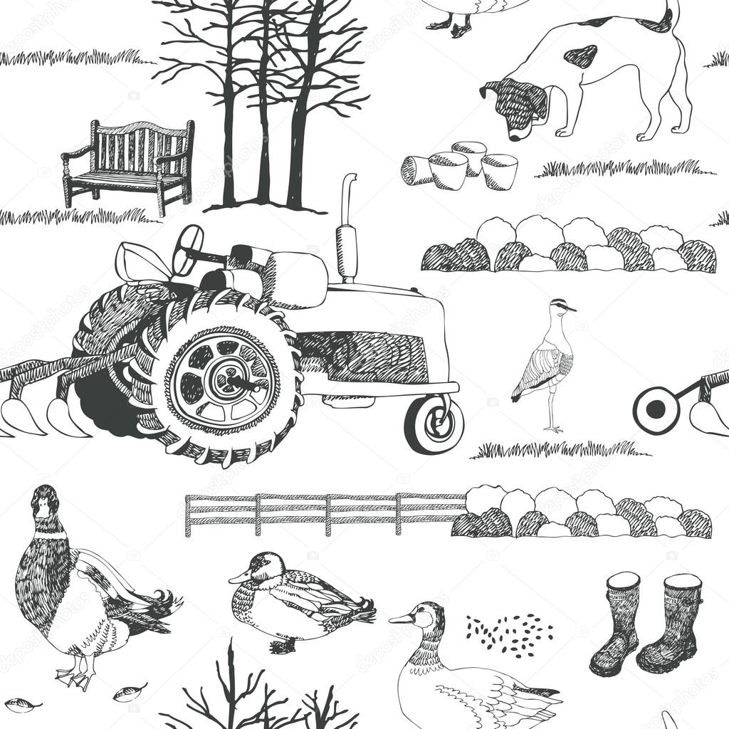 Farming background Stock Vector by ©Nenilkime 15429309