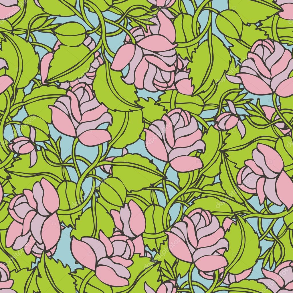 Pink Roses Background Stock Vector Image By ©nenilkime 16502101