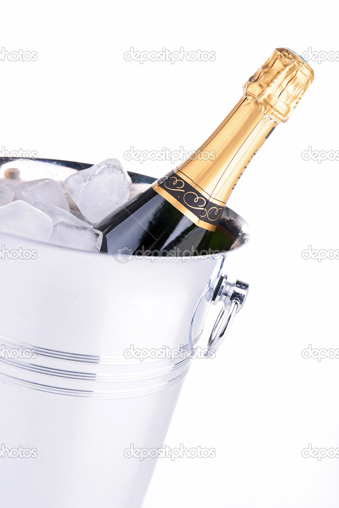 Champagne bottle in bucket Stock Photo by ©studioM 36342815