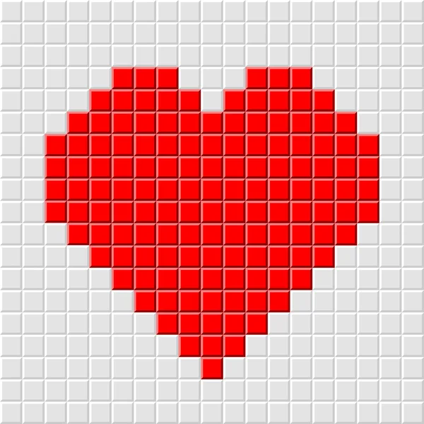 Corazón de pixel imágenes de stock de arte vectorial | Depositphotos