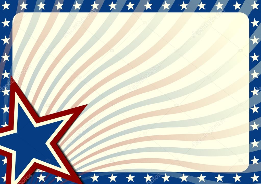 Patriotic Star Border Line