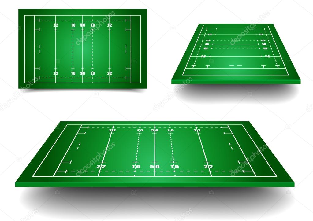 Rugby fields — Stock Vector © unkreatives #40136137