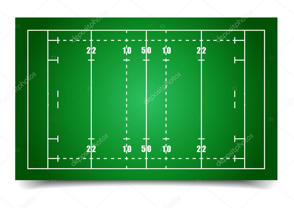 Rugby veld — Stockvector © unkreatives #40136223