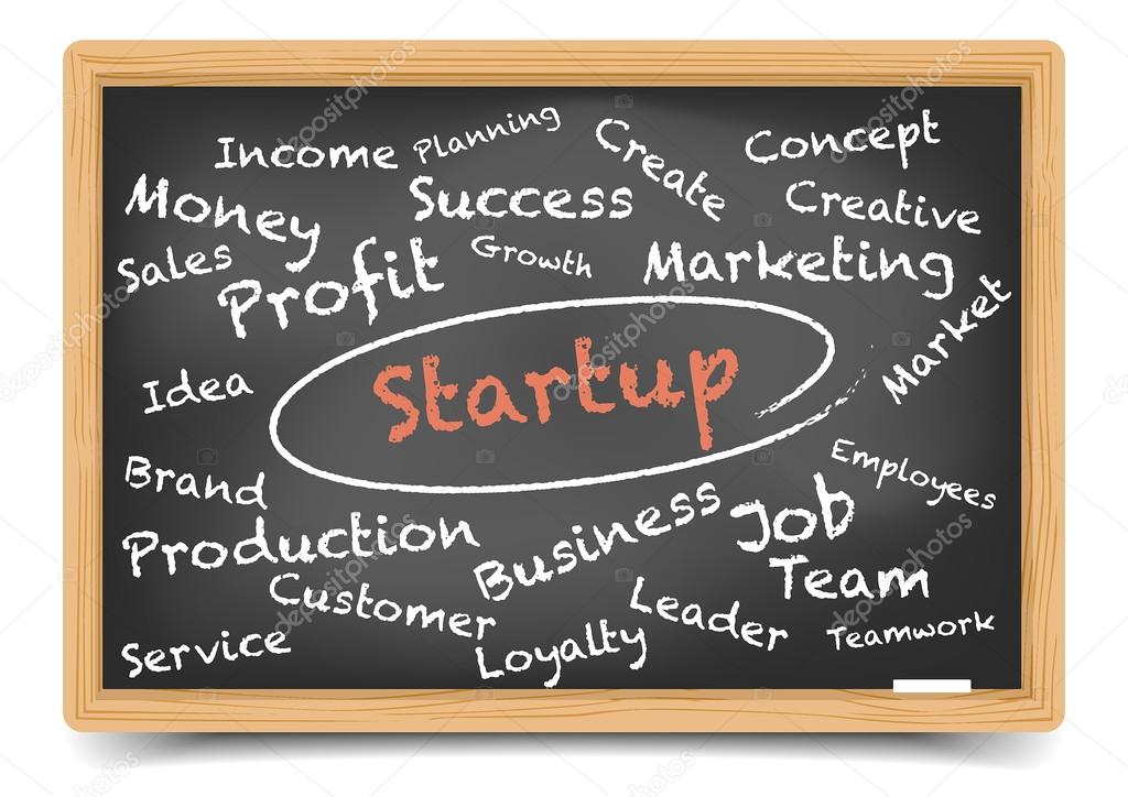 Blackboard Startup Stock Vector by ©unkreatives 44310169