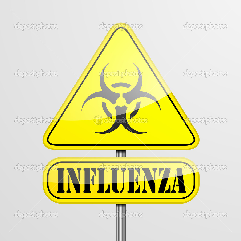 Yellow Influenza Warning Sign Stock Vector Image by ©unkreatives #51115873