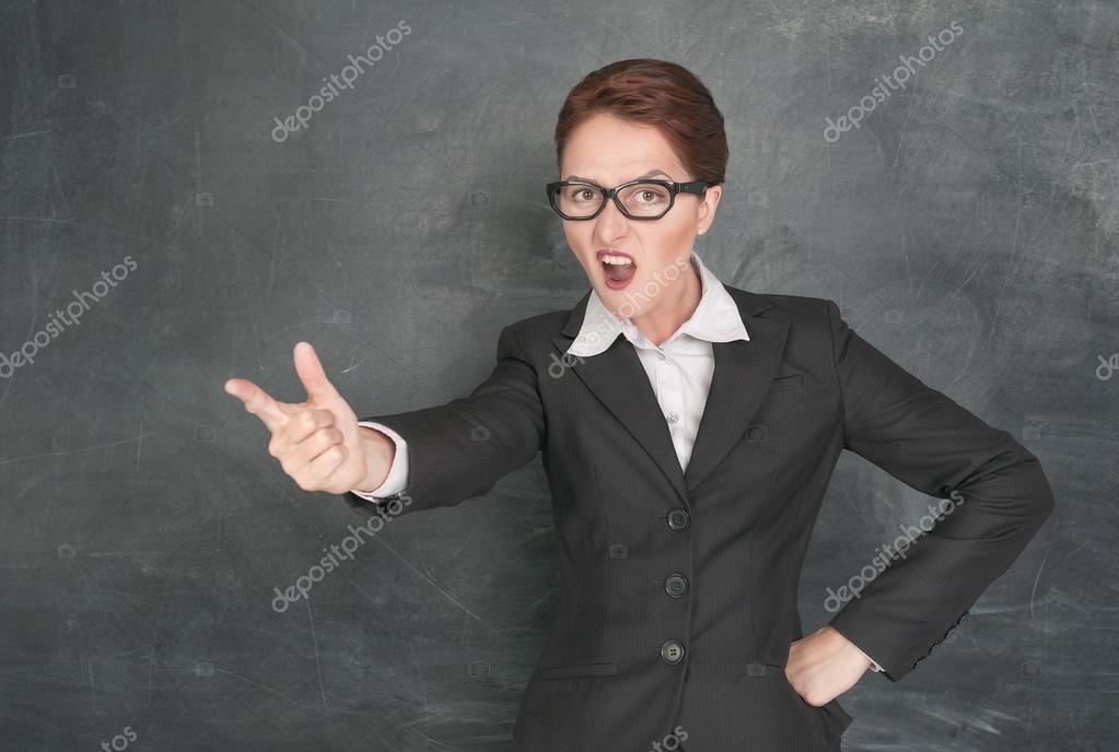 Angry teacher — Stock Photo © DarkBird #28971213