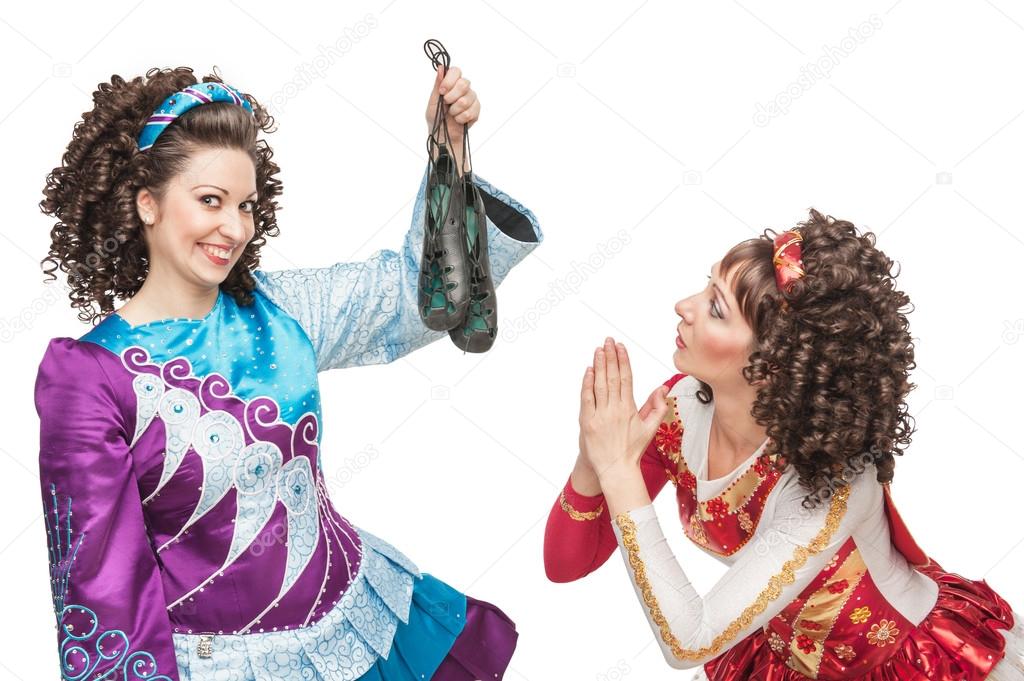 Irish dancers with soft shoes for dancing Stock Photo by ©DarkBird 48149545