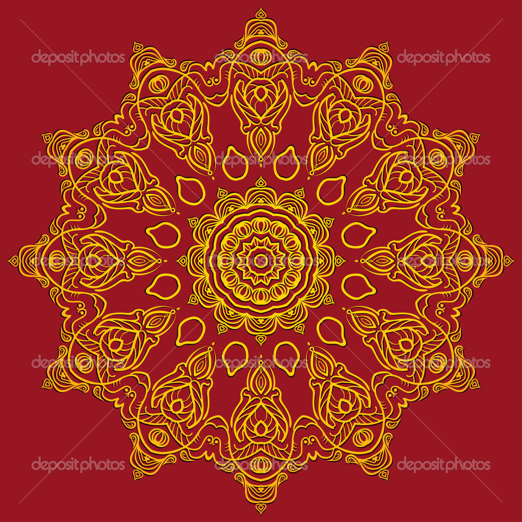 Vector Round Decorative Design Element ⬇ Vector Image by © epic22 ...