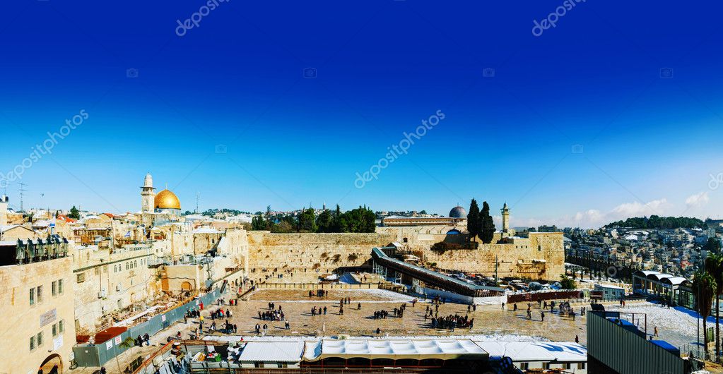 Panorama of Jerusalem, Israel with the Western Wall — Stock Editorial ...