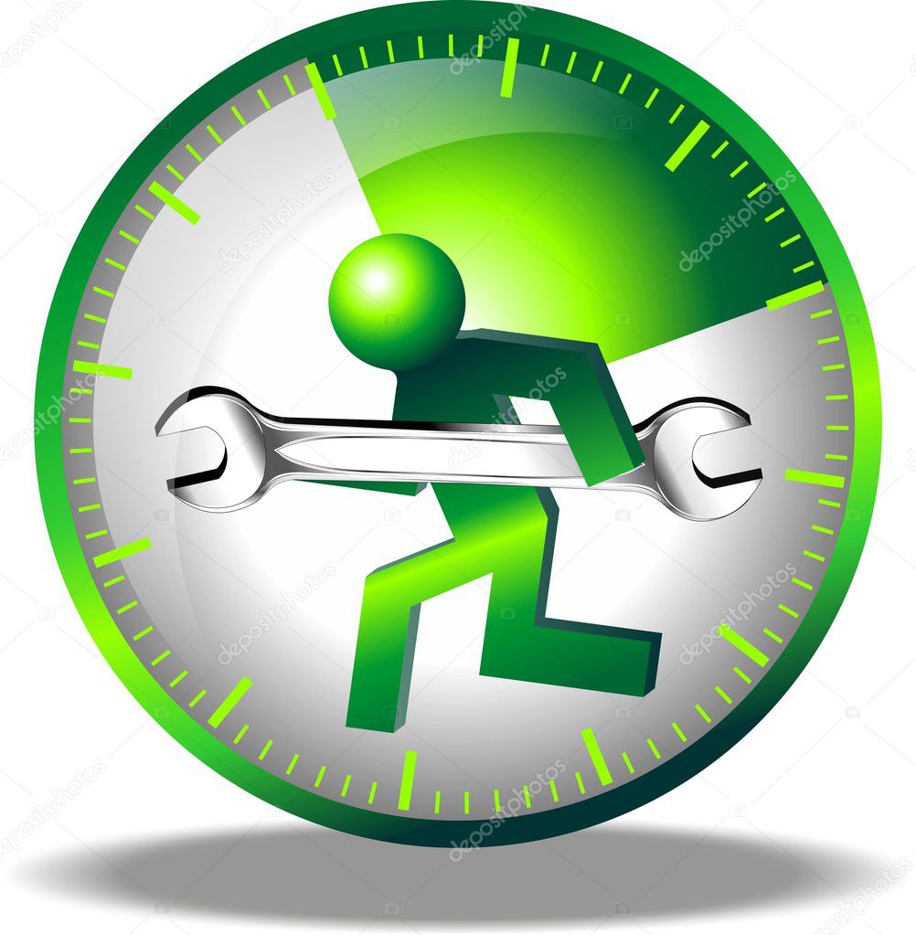 24 hour maintenance button — Stock Photo © art1art #12772115