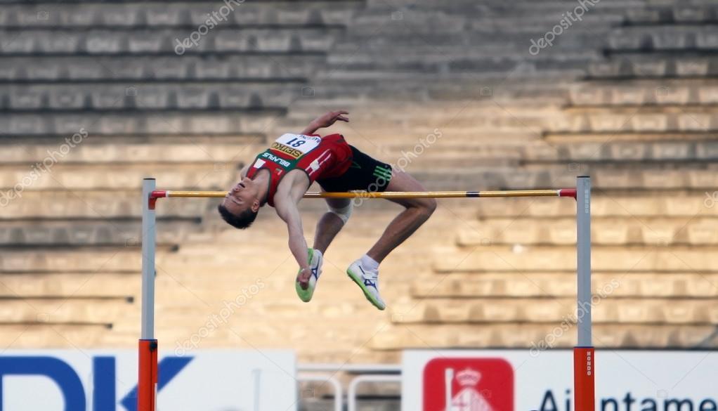 BARCELONA, SPAIN - JULY 13: Andrei Churyla - gold medalists of the high ...