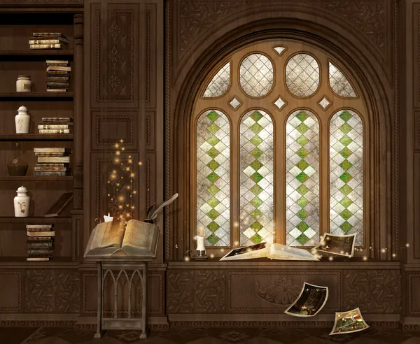 ᐈ Library room stock pictures, Royalty Free magic library room ...