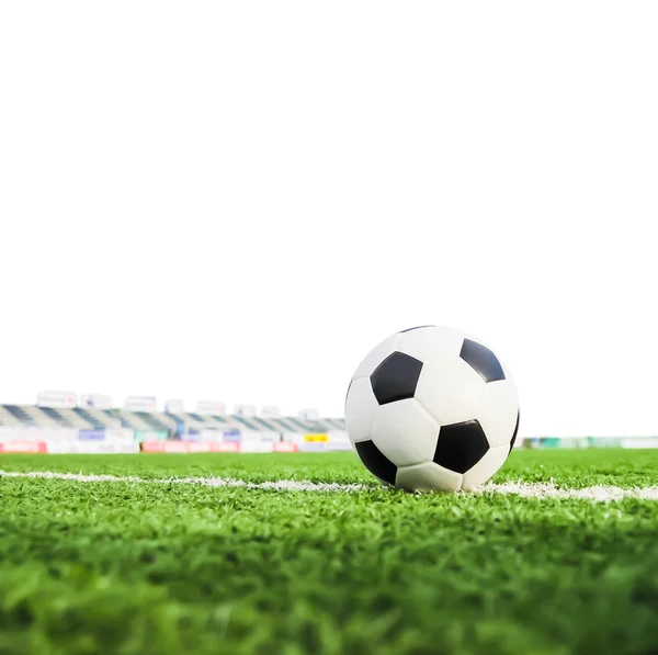 Foot shooting football isolated — Stock Photo © tungphoto #29211605