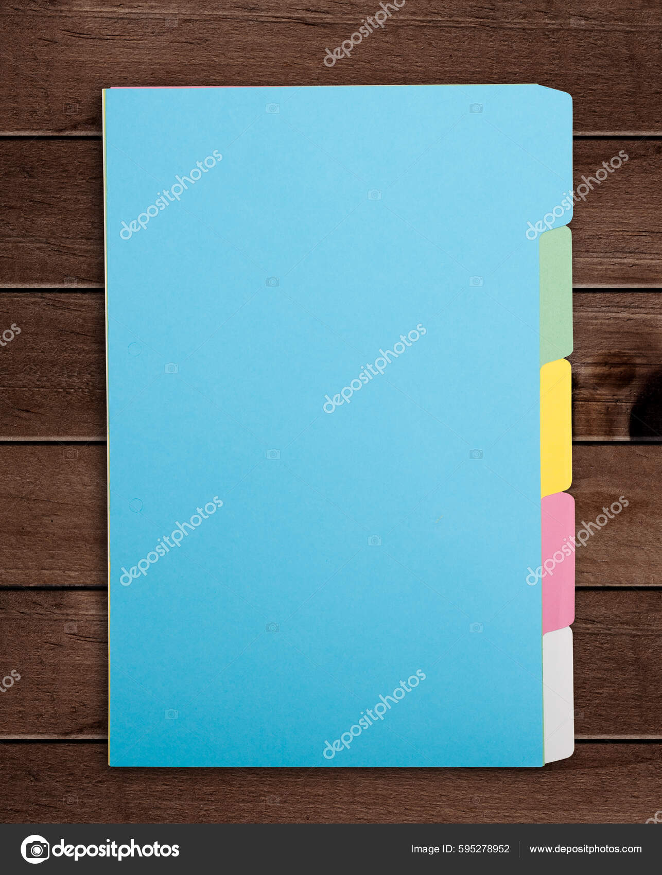 Colorful File Folders Wooden Background — Stock Photo © elnavegante ...