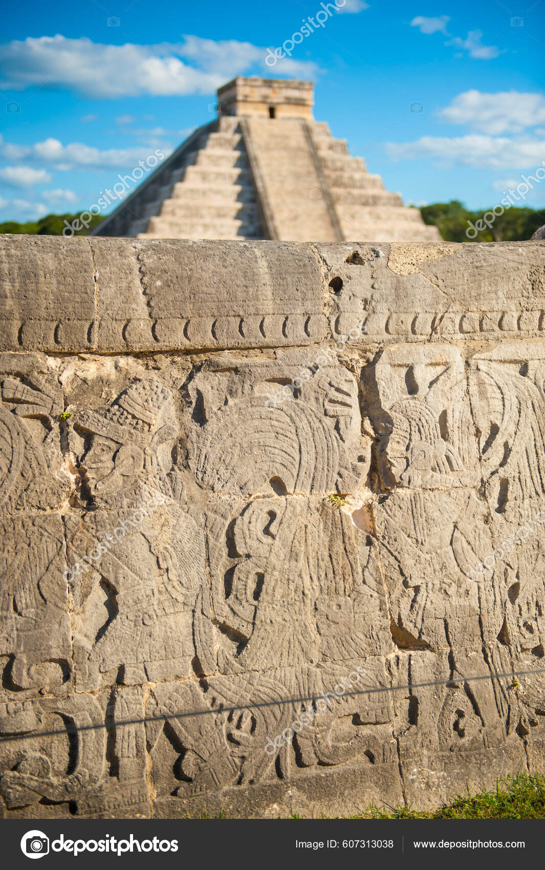Mayan Temple Chichen Itza Mexico — Stock Photo © elnavegante #607313038