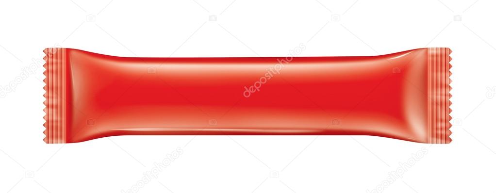 Chocolate bar package red color frontally — Stock Photo © anna42f #29787363