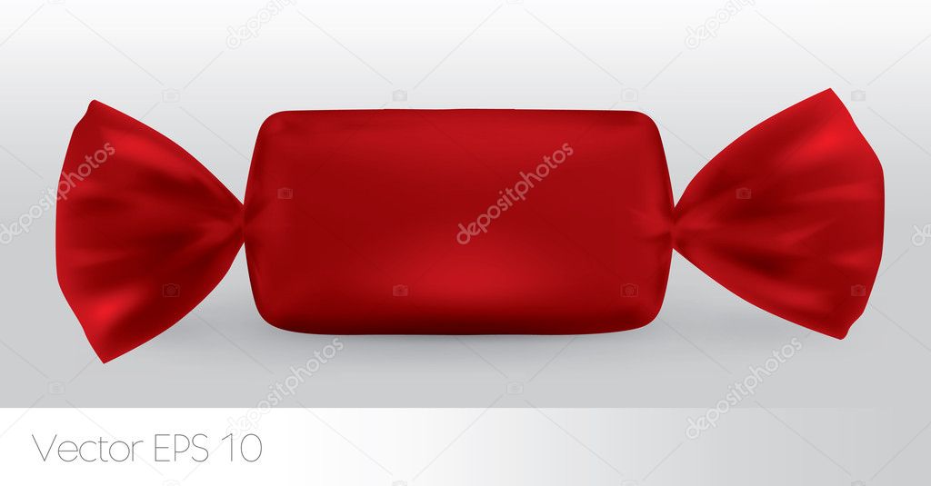 Red rectangular candy package for new design Stock Vector Image by ...