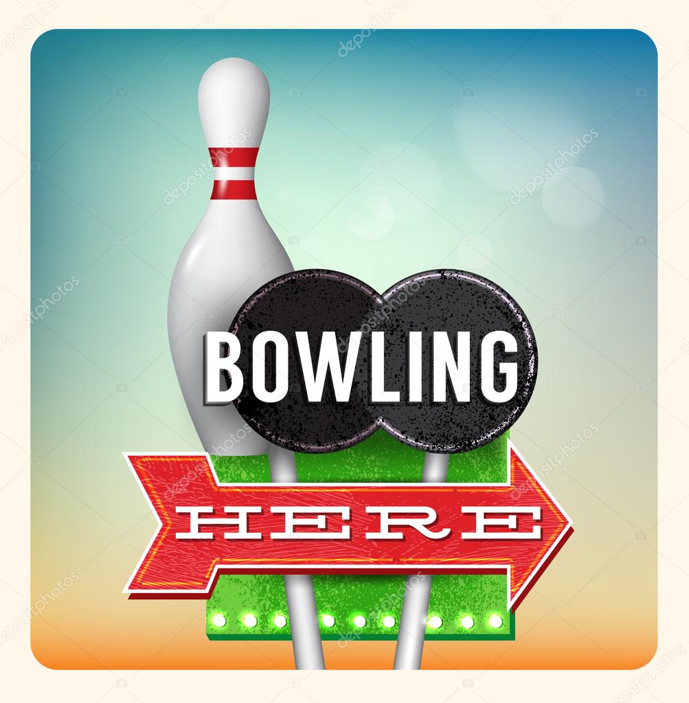 Retro Bowling Background