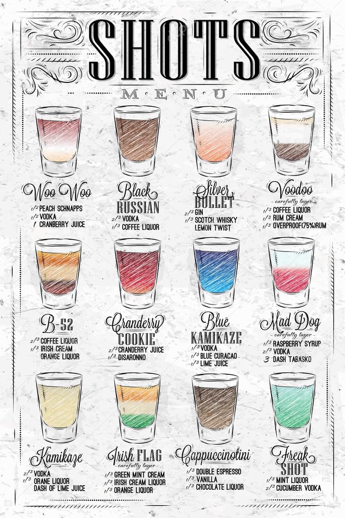 Shots menu vintage Stock Vector by ©anna42f 45747037
