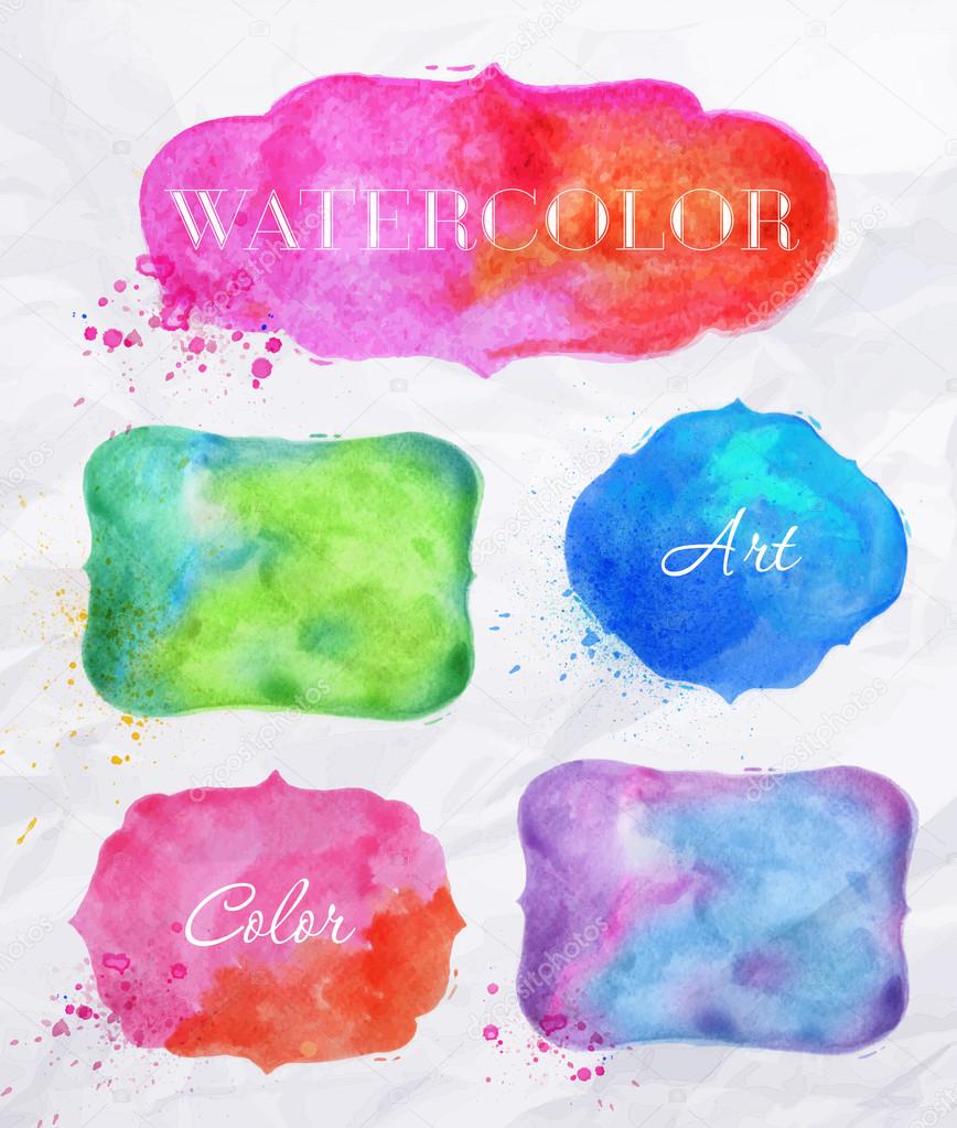 Watercolor labels Stock Vector Image by ©anna42f #45828277