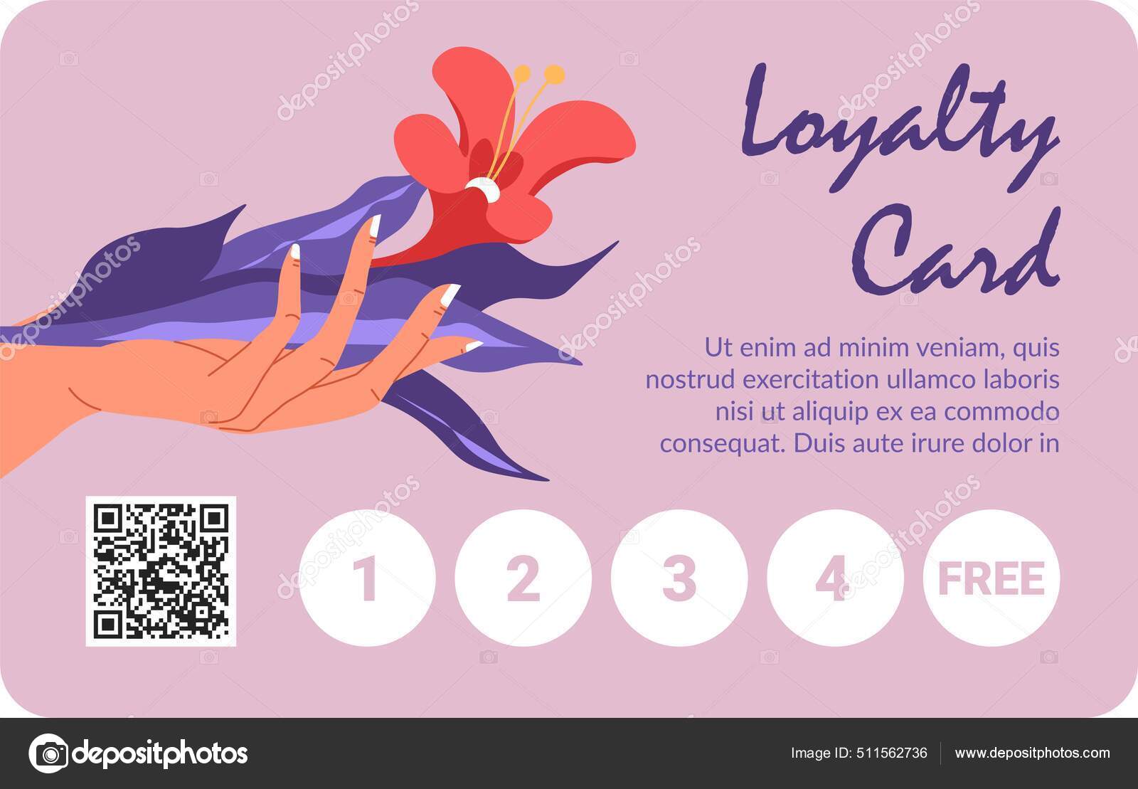 Loyalty card with client of shop or store vector Stock Vector Image by ...