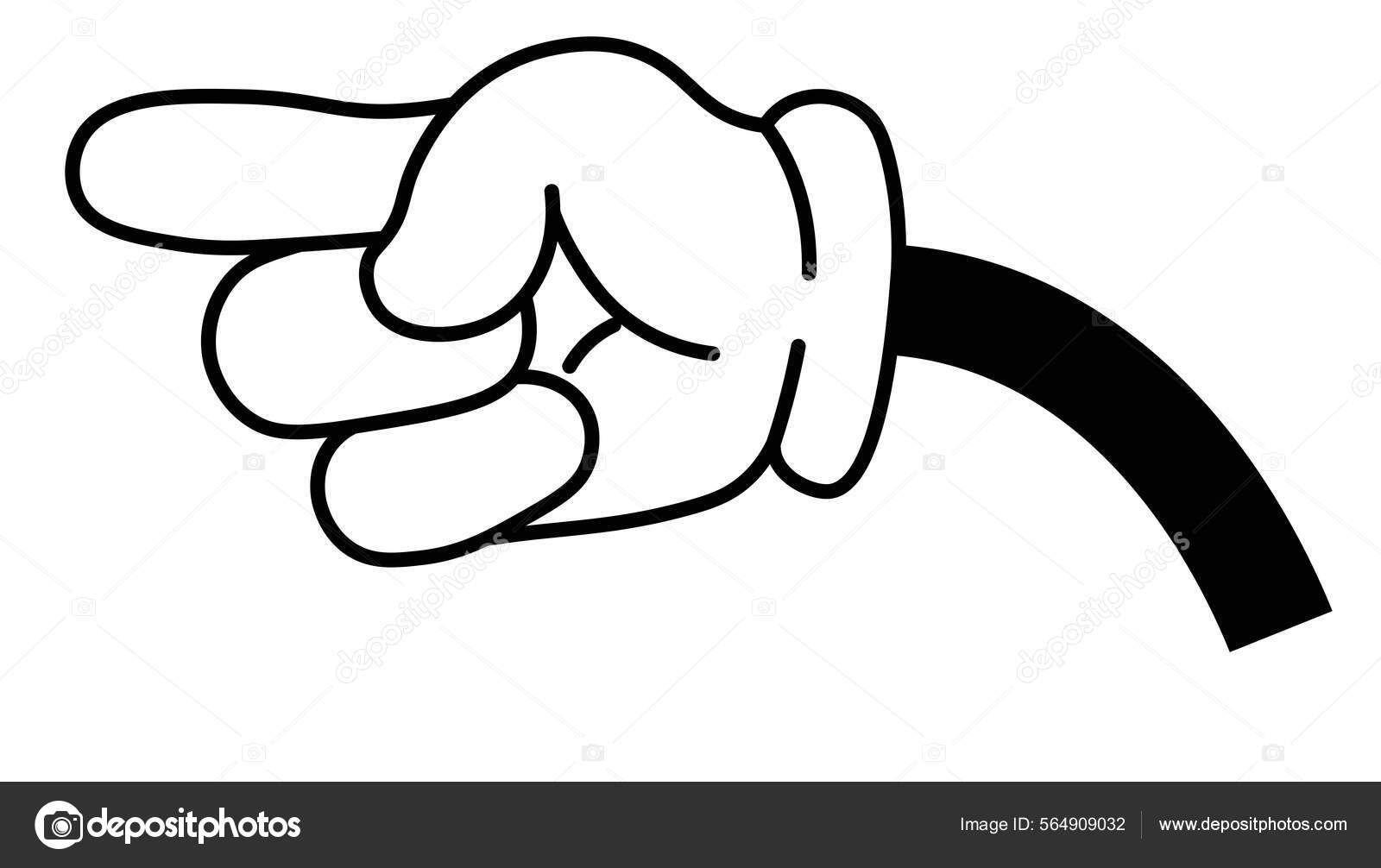 Cartoon hand pointing, arm gesture non verbal Stock Vector by ...