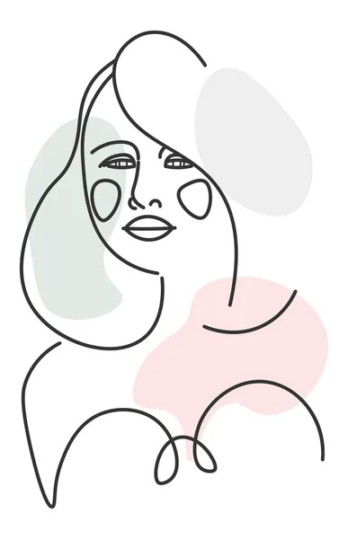 Feminine lady minimalist art line portrait vector Stock Vector by ...