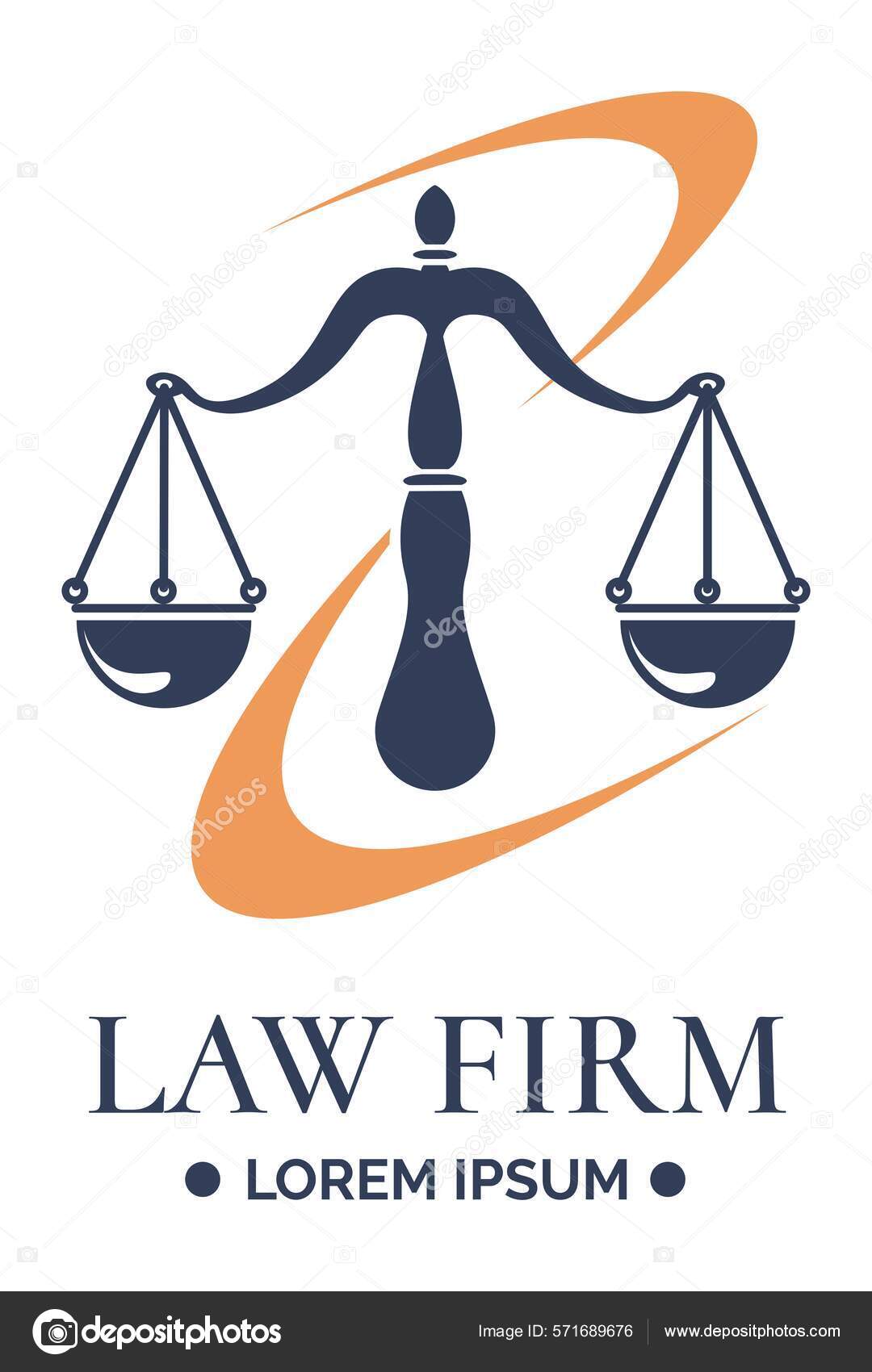 Law firm, judiciary system and judgment logotype Stock Vector by ...