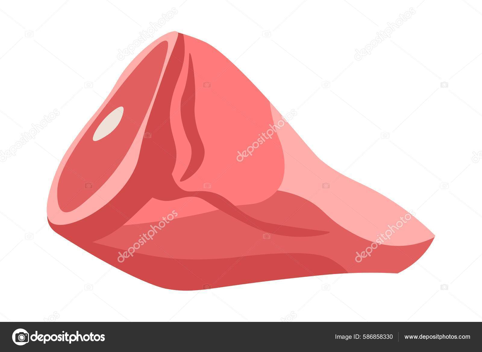 Butchery Shop Assortment Isolated Meat Slice Pork Beef Organic Products ...