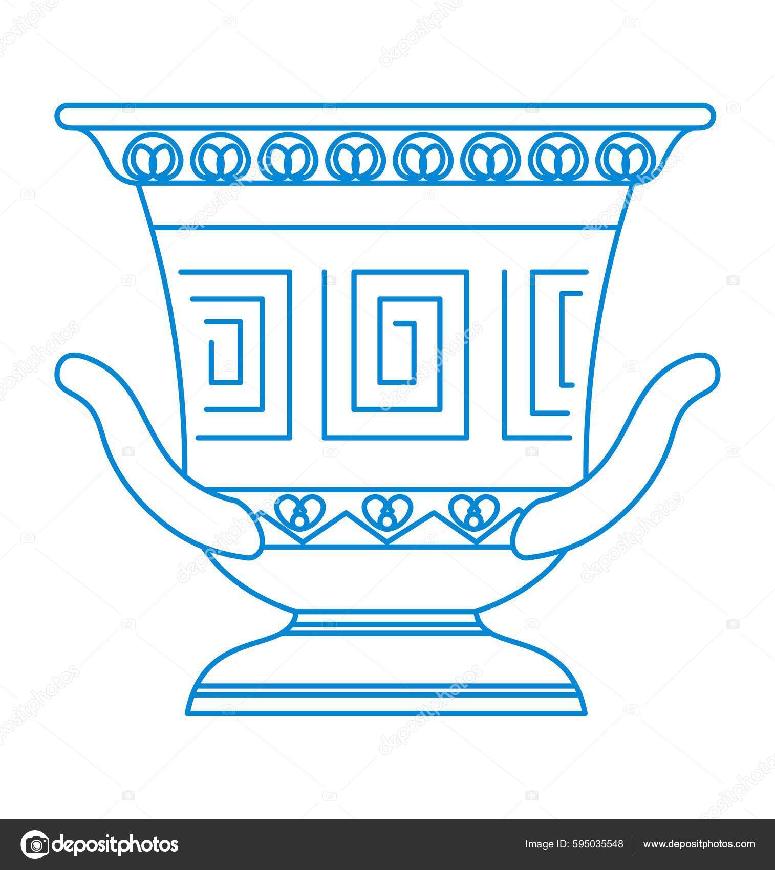 Ceramics Jug Pot Isolated Ancient Greek Roman Culture Heritage Vase ...