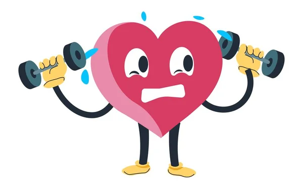 Corazón haciendo ejercicio imágenes de stock de arte vectorial ...
