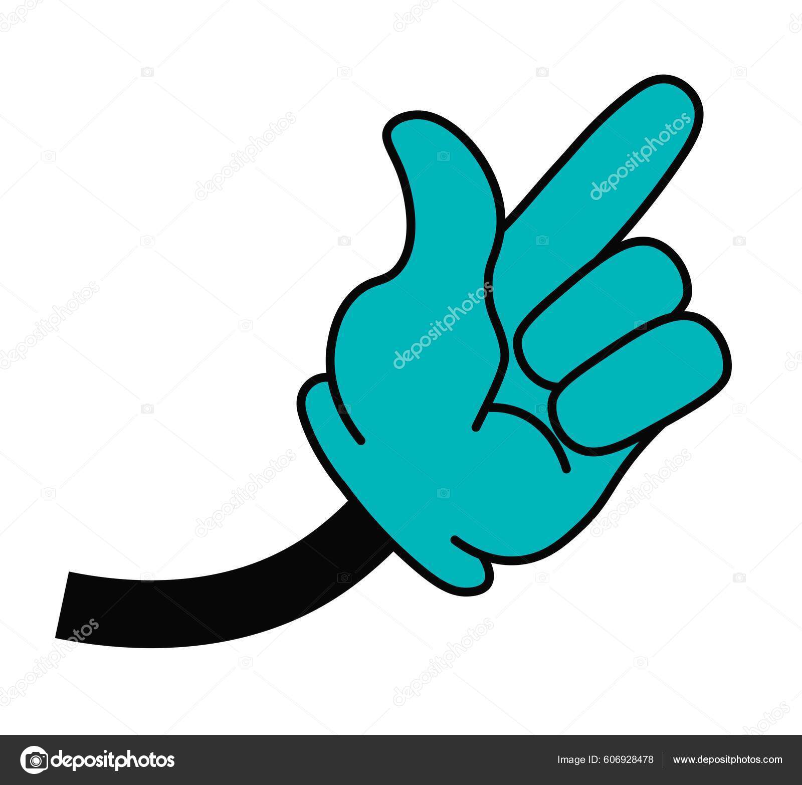 Hand Gesture Arm Pointing Direction Isolated Icon Sticker Social Media ...