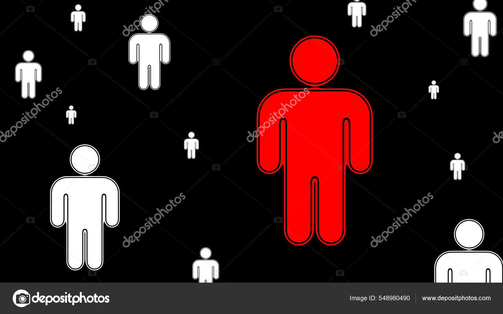 Unique Person Icon Black Background Illustration — Stock Photo © PirenX ...