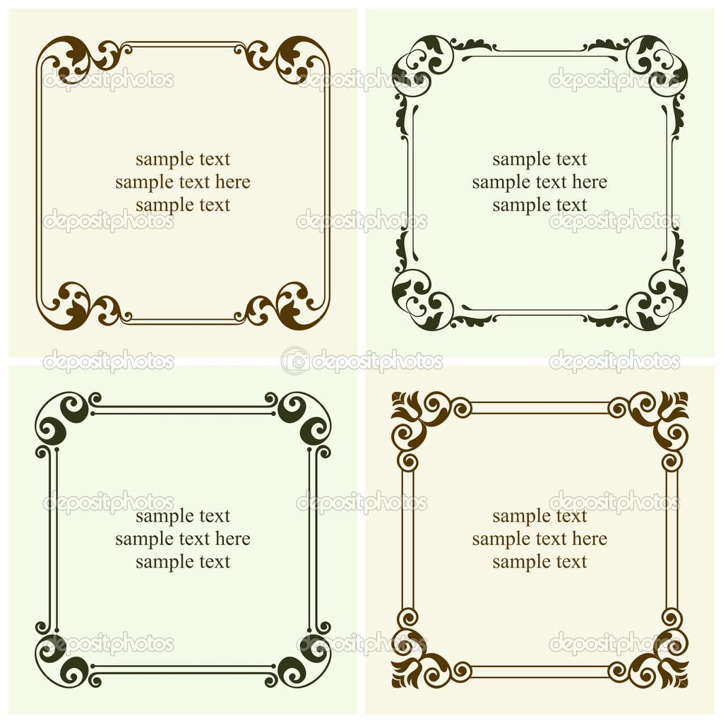 Decorative text frames — Stock Vector © Den.Barbulat #12403068