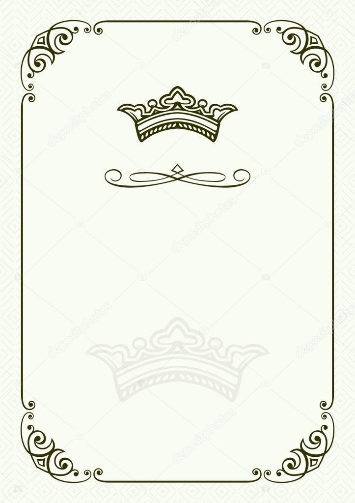 Crown frame — Stock Vector © Den.Barbulat #16215801
