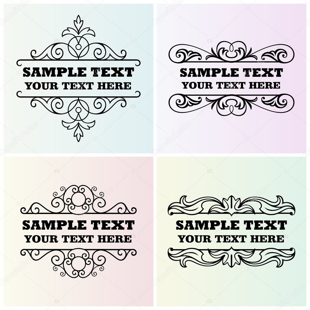 Decorative text frames — Stock Vector © Den.Barbulat #18237263