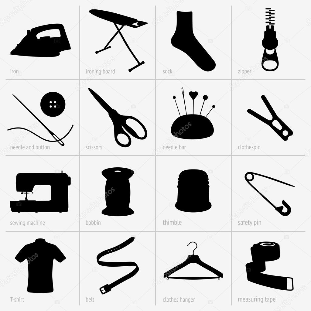 Sewing Set Stock Vector By ©den Barbulat 18237343
