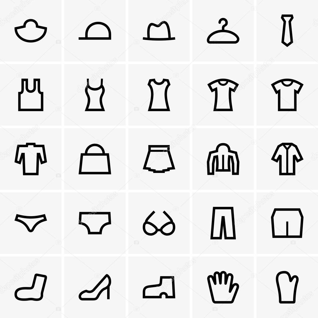 Clothes icons Stock Vector Image by ©Den.Barbulat #28570967