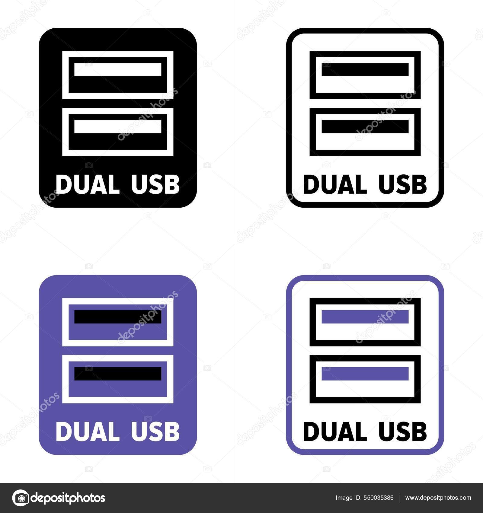 Dual Usb Vector Information Sign Stock Vector Image by ©Den.Barbulat ...