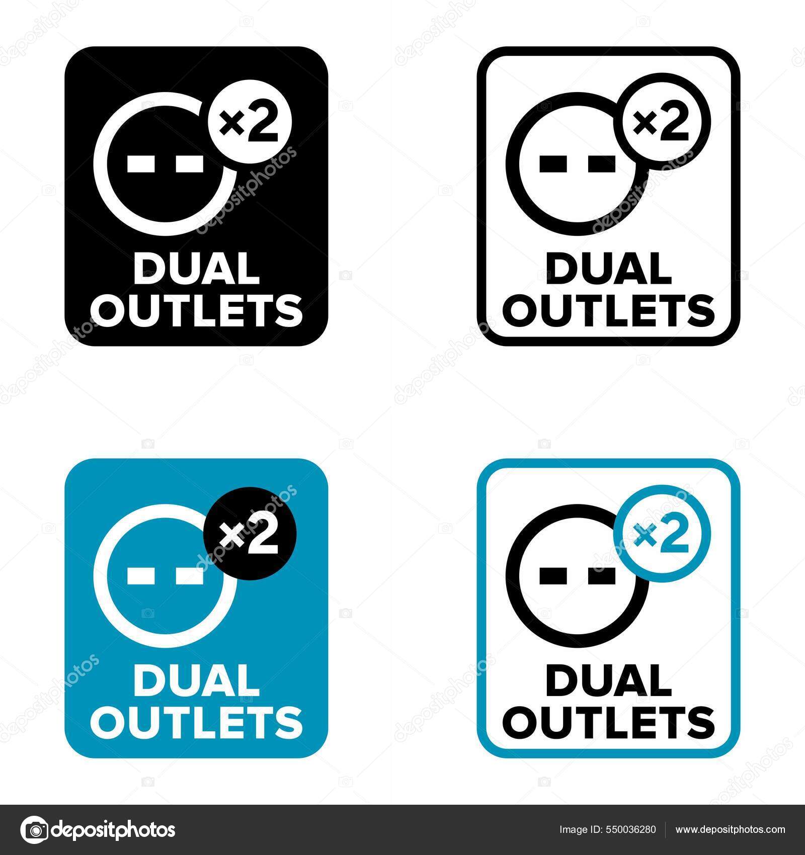 Signo Información Vectorial Dual Outlets Vector de stock #550036280 de ...