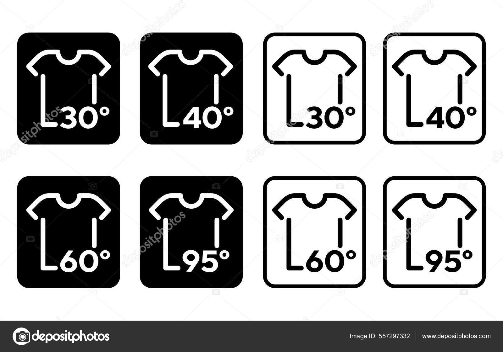 Textile Washing Machine Temperature Guide Laundry Stock Vector Image by ...