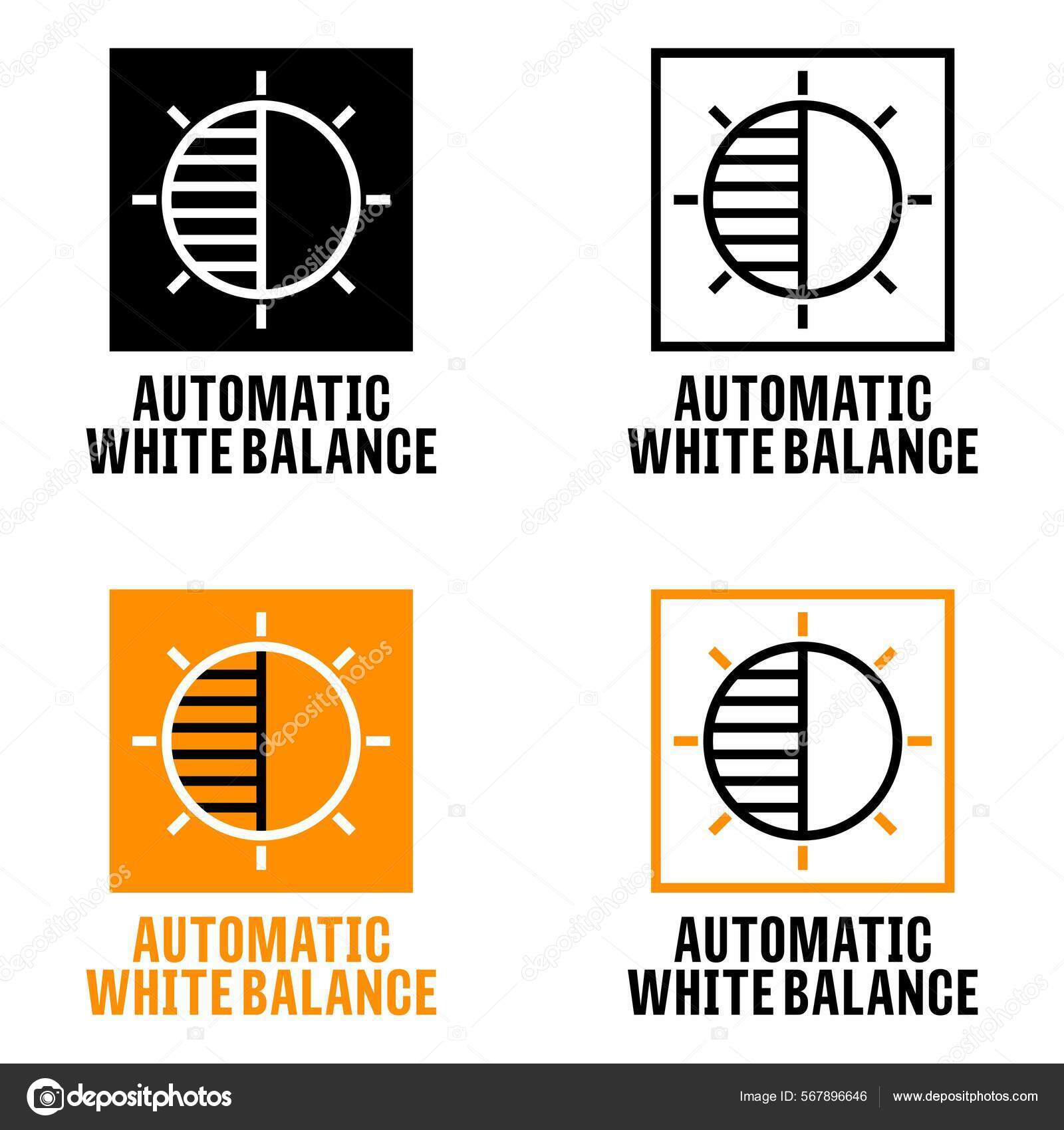 Balance Blancos Automático Signo Información Vectorial Vector de stock ...