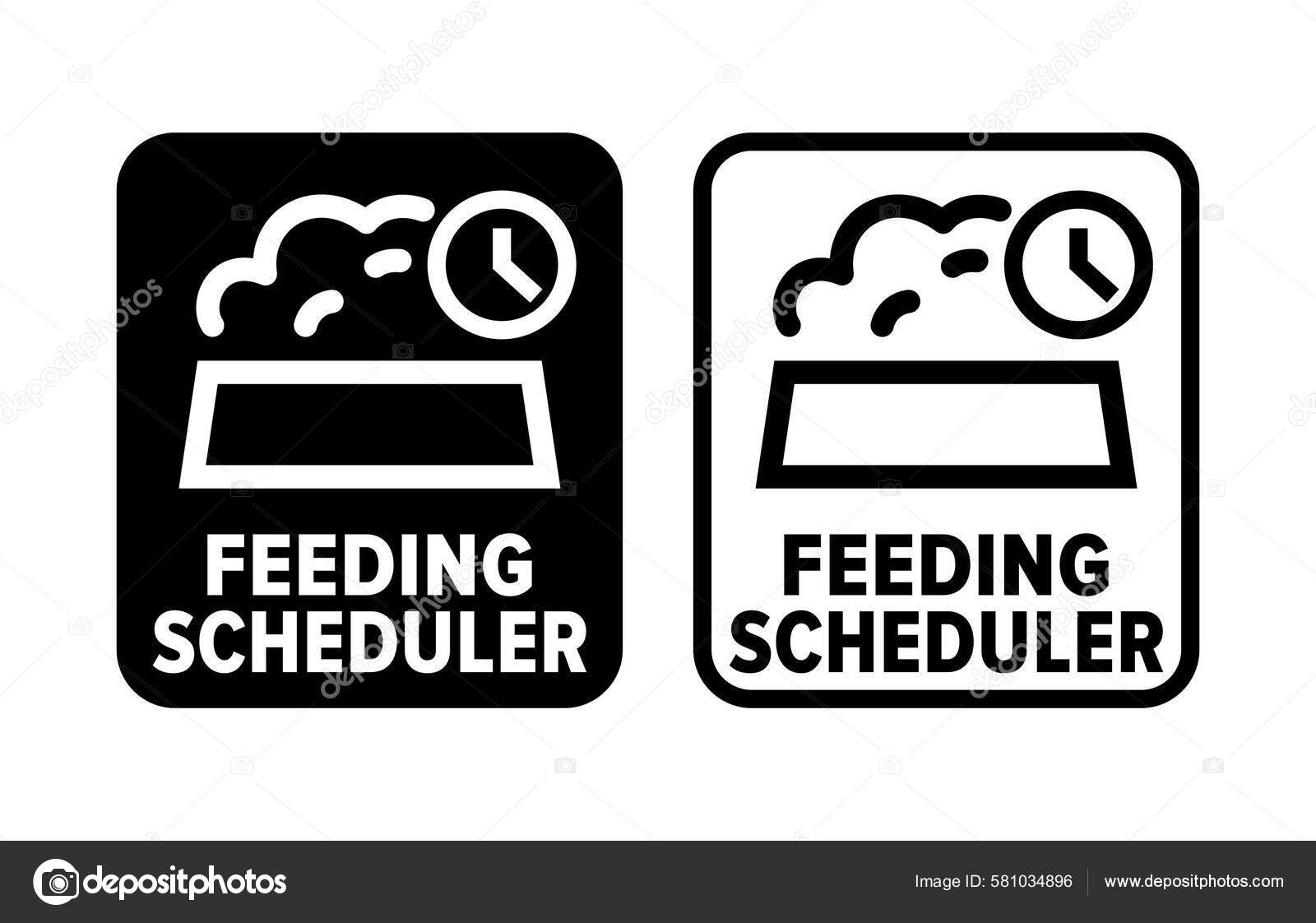 Feeding Scheduler Vector Information Sign Stock Vector Image by ©Den ...