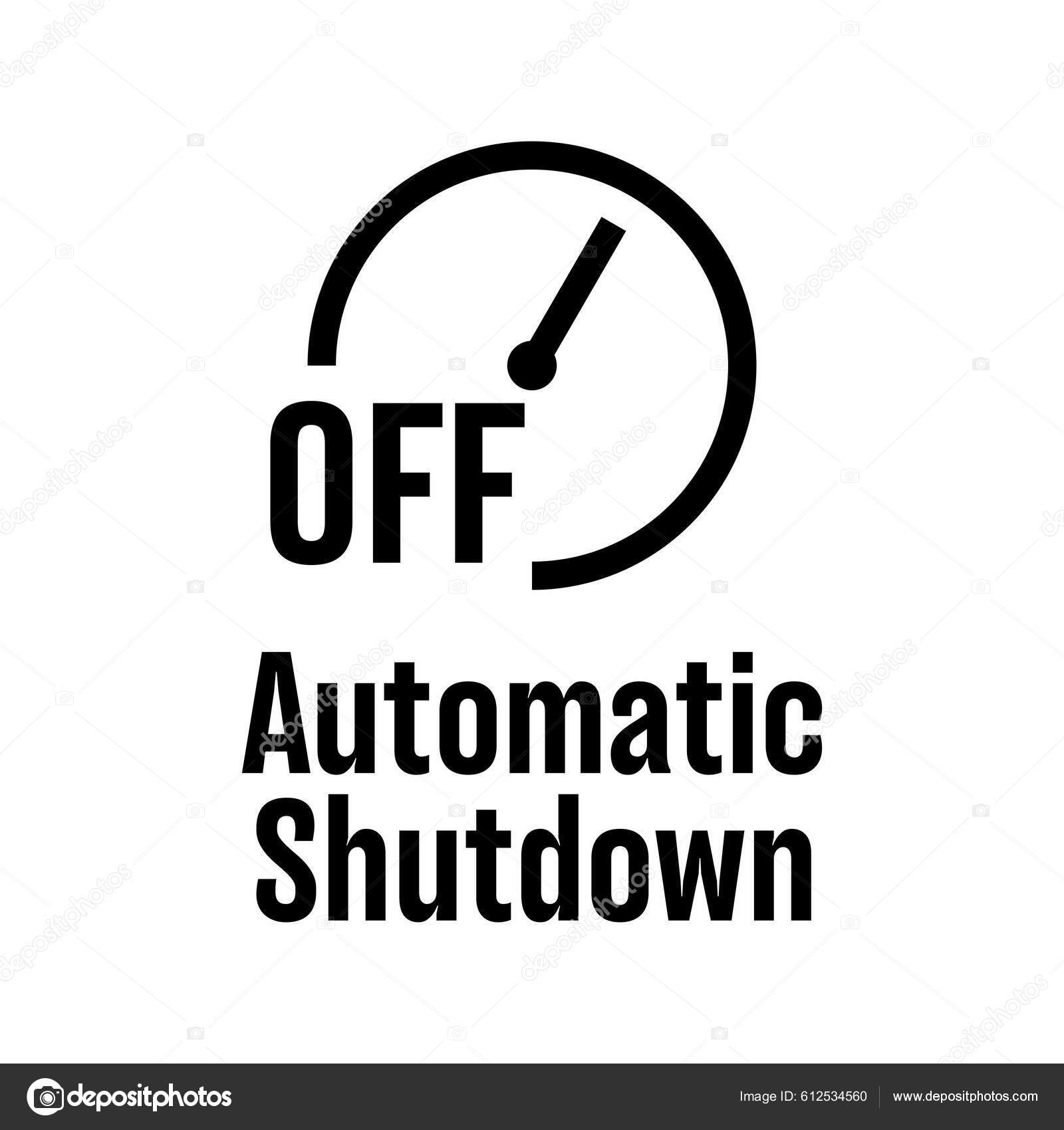 Apagado Automático Signo Información Vectorial Vector de stock por ©Den ...
