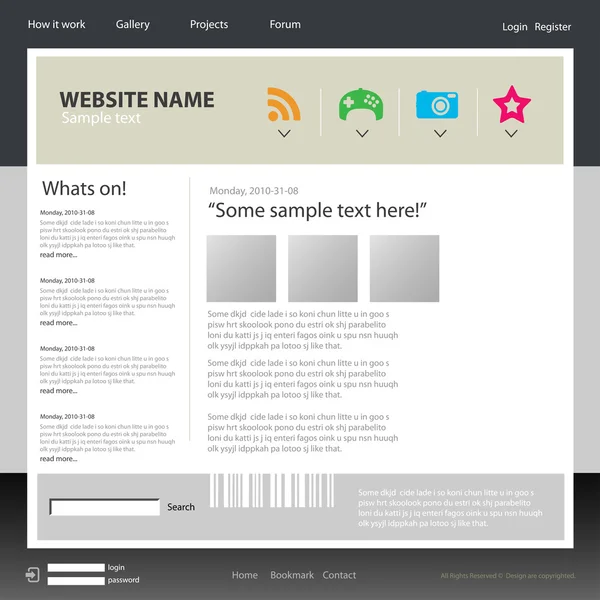 10,884,055 Web template panel Vector Images | Depositphotos