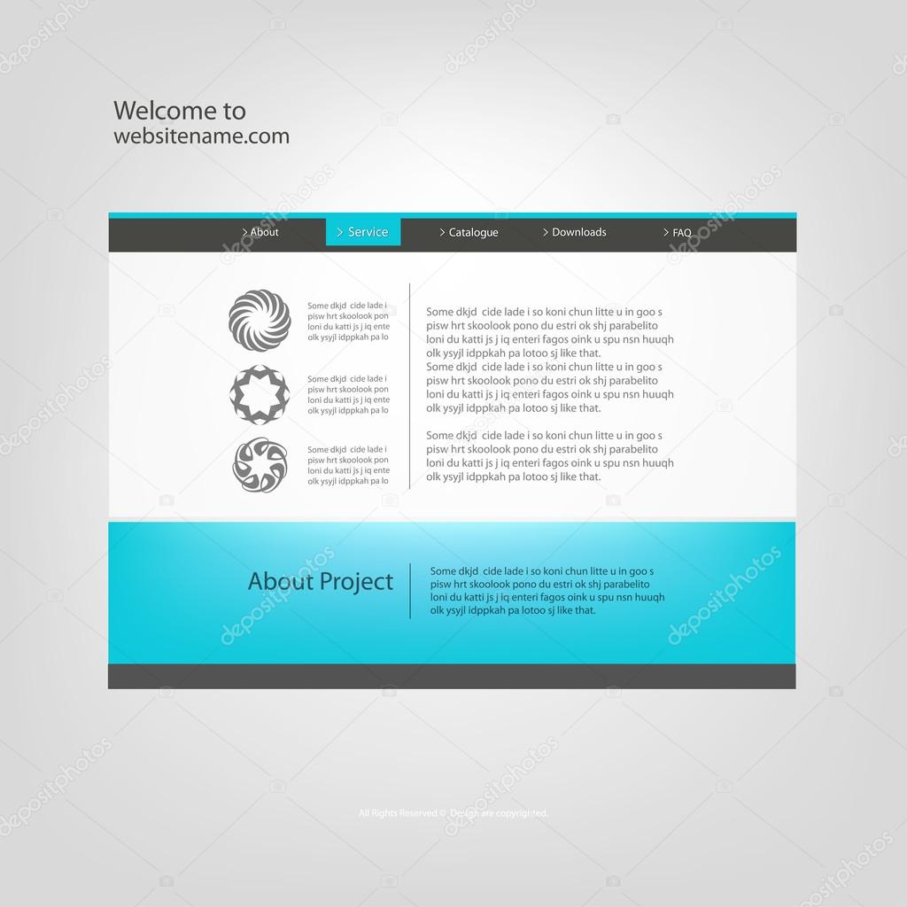 Web site design template, vector. Stock Vector by ©tumanyan 35263019