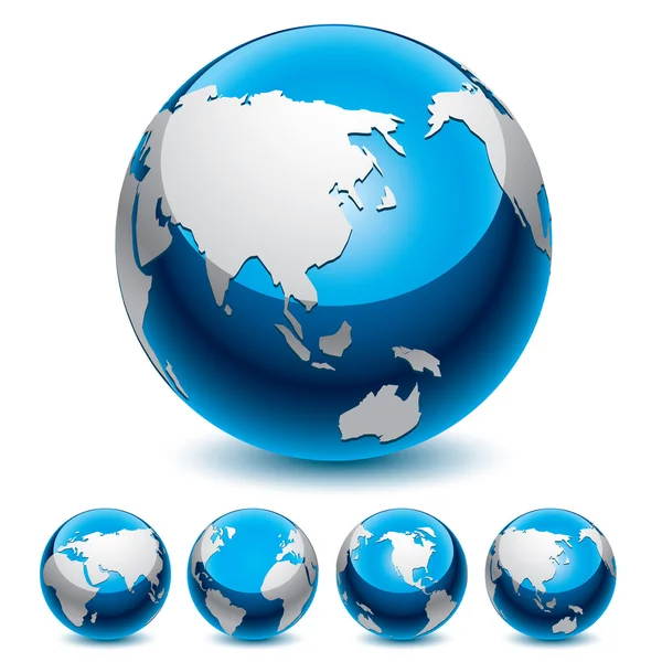 Vector globe map. Fully editable. Stock Vector Image by ©tumanyan #35327189