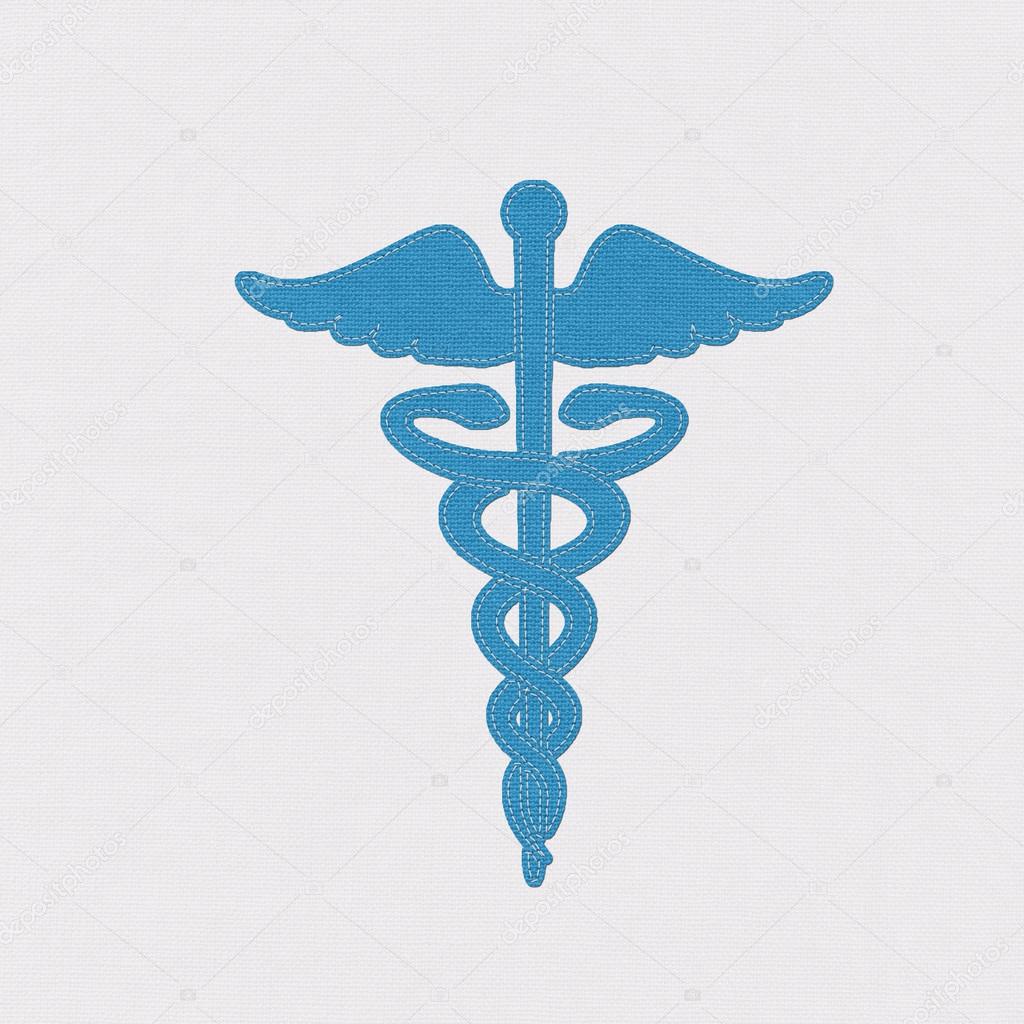 Caduceus medicinsk symbol som hälso-och sjukvård och medicin ikon med ...