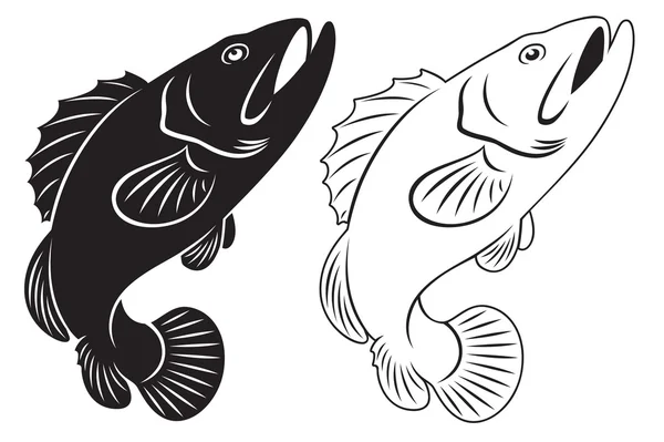 ᐈ Redfish logos stock illustrations, Royalty Free grouper vectors ...